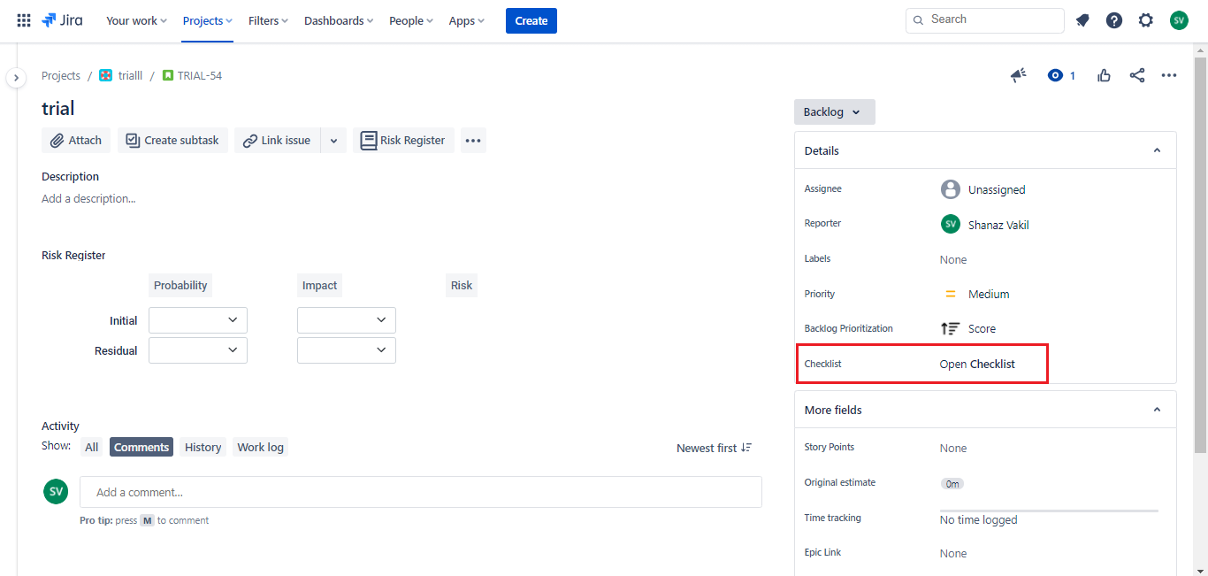 Change Checklist position in JIRA Issue Page – AppBox Support Change Checklist position in JIRA Issue Page – AppBox Support